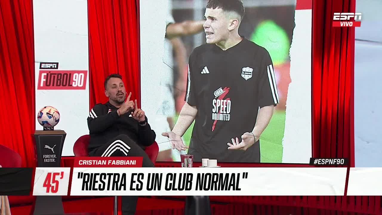 Cristian Fabbiani, en ESPN F90: el presente en Riestra, la admiración ...