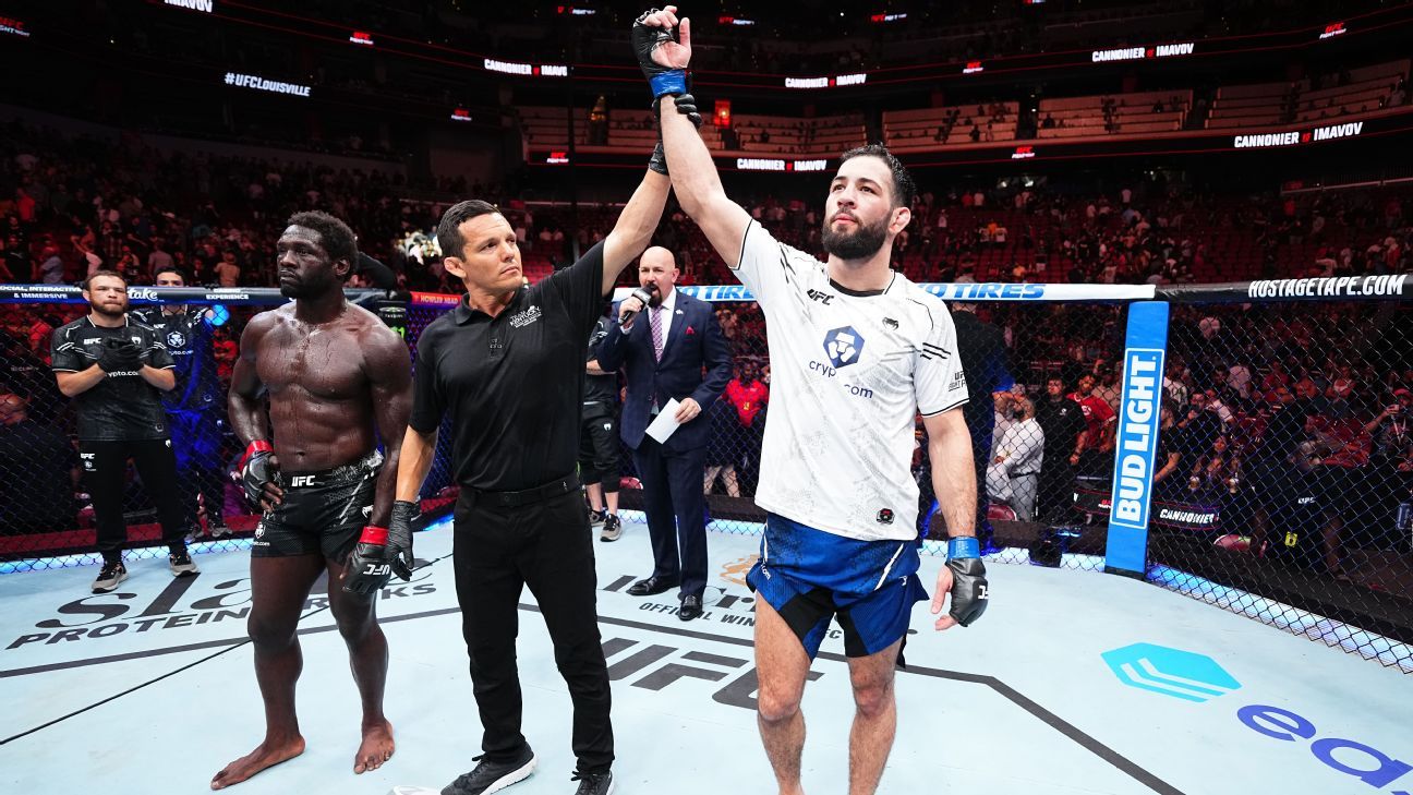 UFC Fight Night results: Imavov beats Cannonier by TKO in main event - ESPN