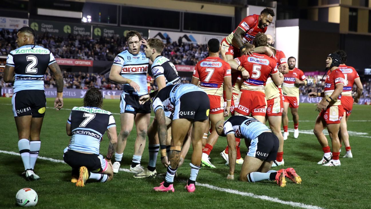 NRL: Dolphins hold off Sharks in thrilling upset - ESPN