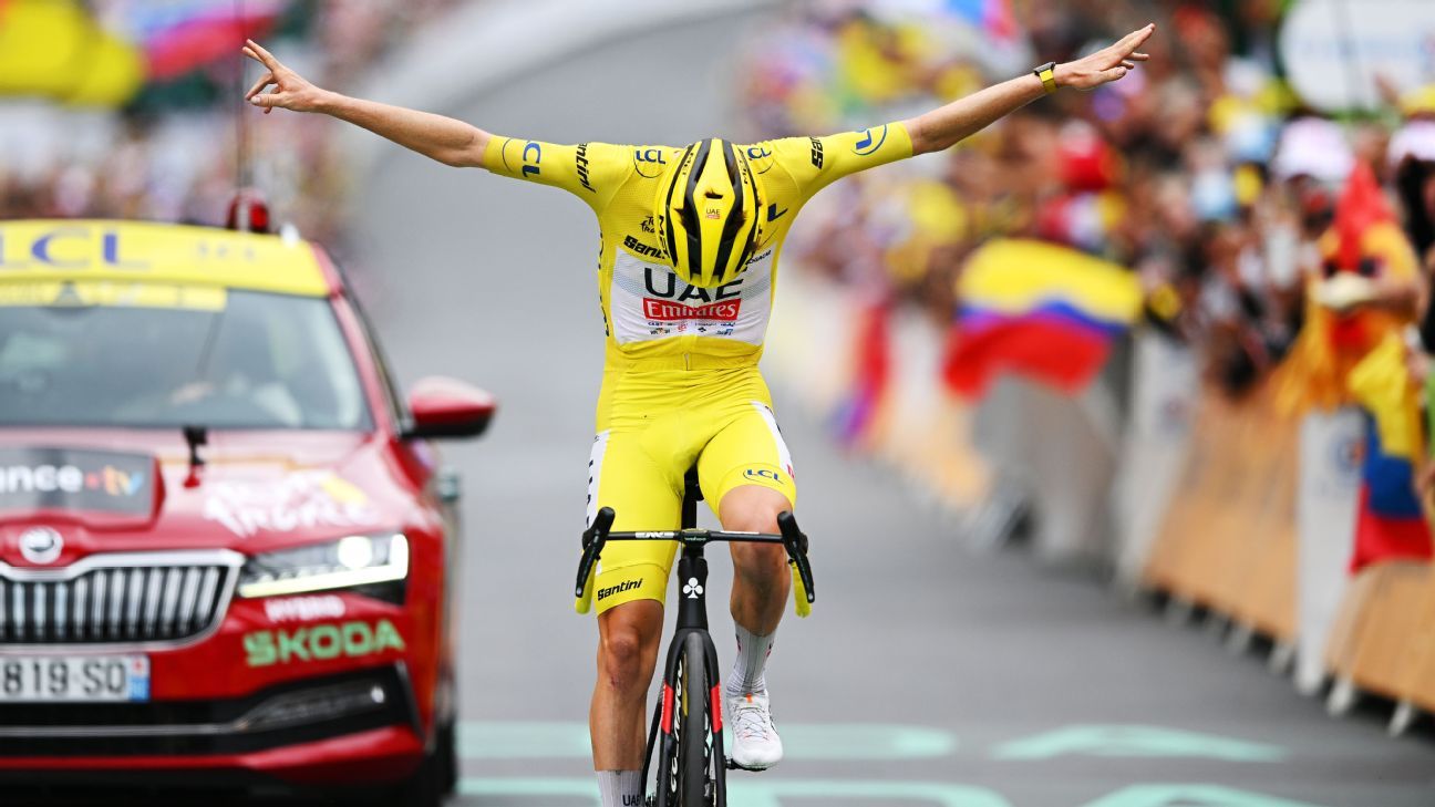 Tadej Pogacar wins stage, moves closer to 3rd Tour de France title - ESPN