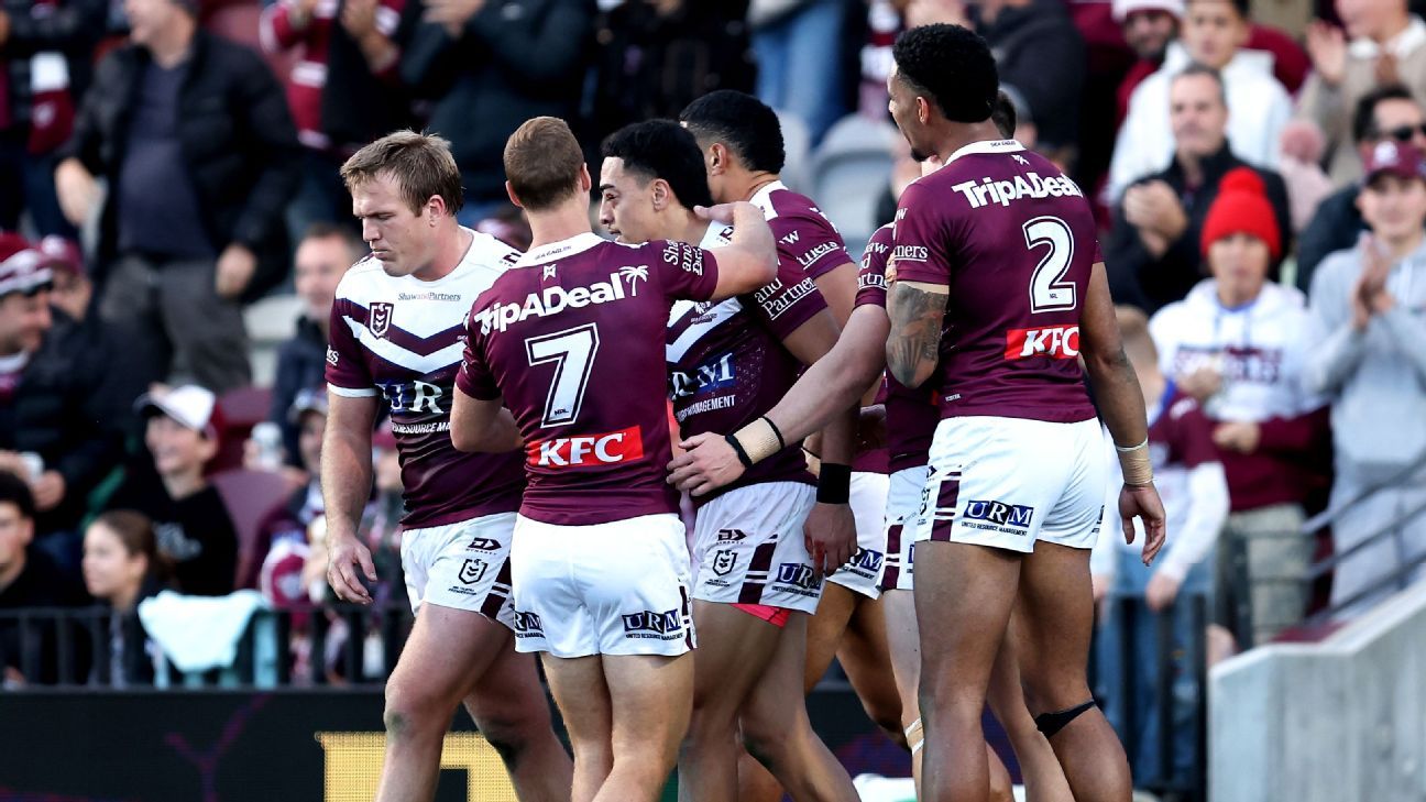 NRL: Brooks on brink of first finals after big Manly win - ESPN