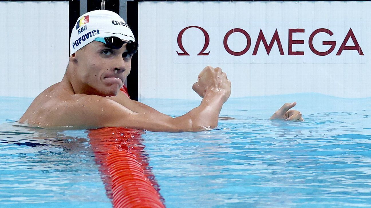 Romania's David Popovici wins men's 200-meter freestyle gold - ESPN