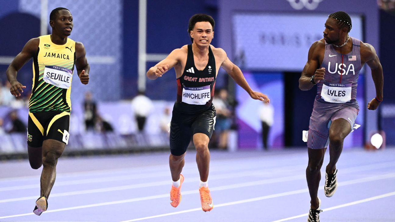 Olympics 2024: Louie Hinchliffe, Zharnel Hughes out of 100m final - ESPN