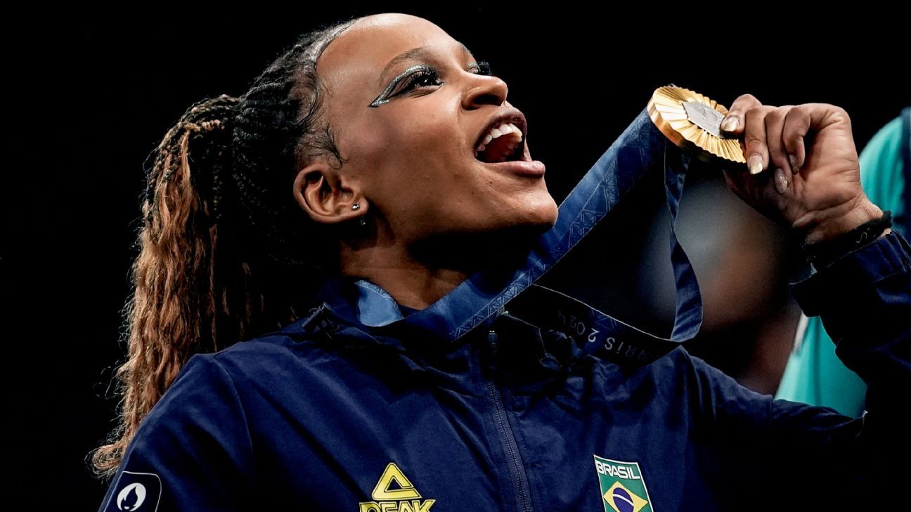 Rebeca resume suas Olimpíadas em uma palavra, diz o que ouviu de Biles ...