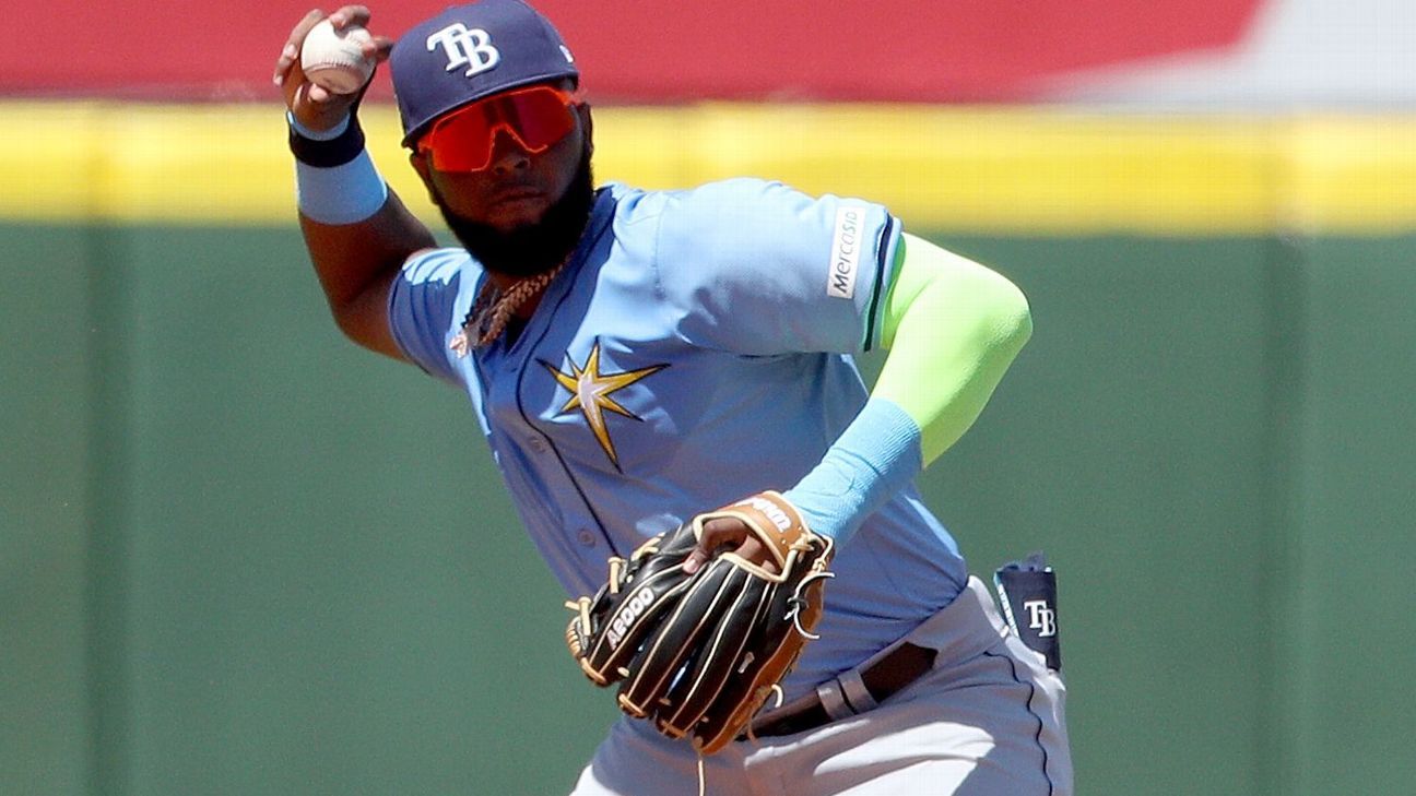Rays prospect Caminero makes '24 MLB debut, singles in loss to Astros ...