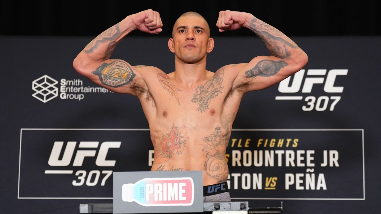UFC 307: Pereira, Rountree cumplen en el pesaje - ESPN