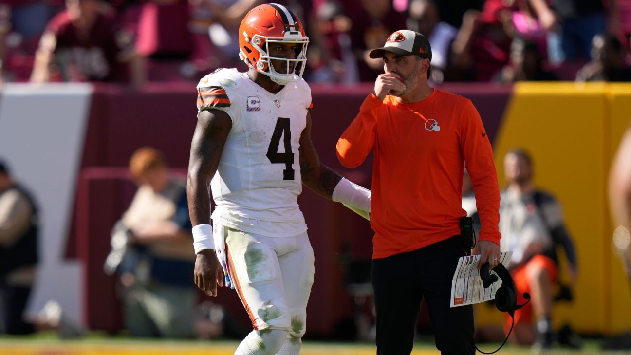 Through 17 starts, Browns QB Deshaun Watson well below expectations - ESPN