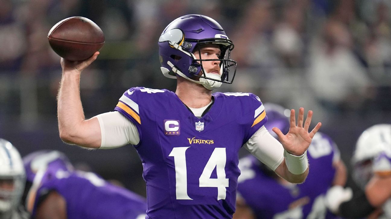 Vikings' Jordan Addison reels in one-handed TD catch against Colts - ESPN