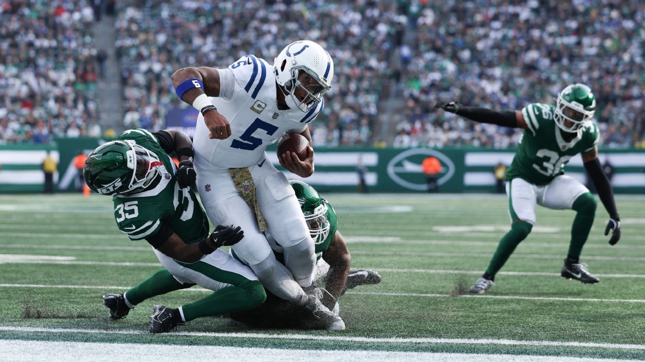 Colts' Anthony Richardson returns with TD run vs Jets - ESPN