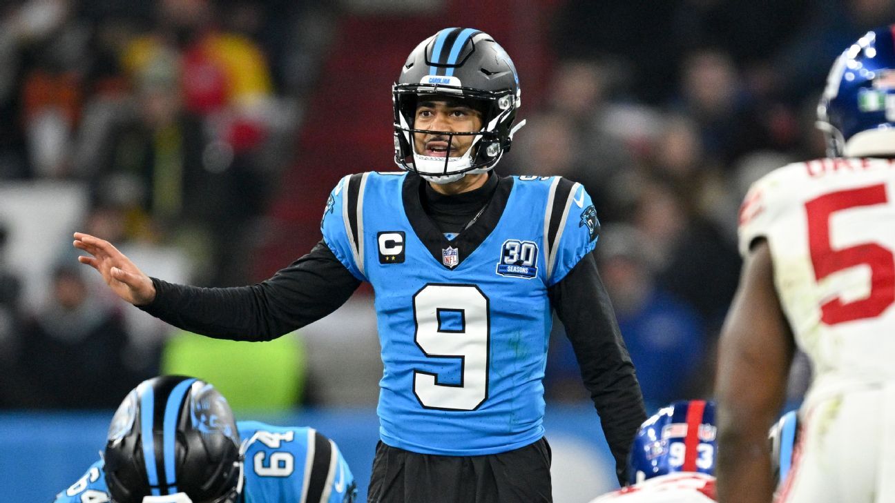 Panthers stick with QB Bryce Young; RB Jonathon Brooks set to play - ESPN