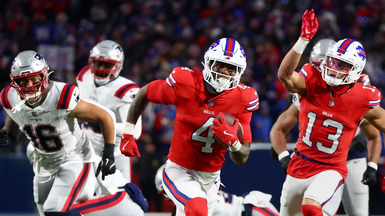 Bills RB James Cook rushes for 46-yard TD against Patriots - ESPN