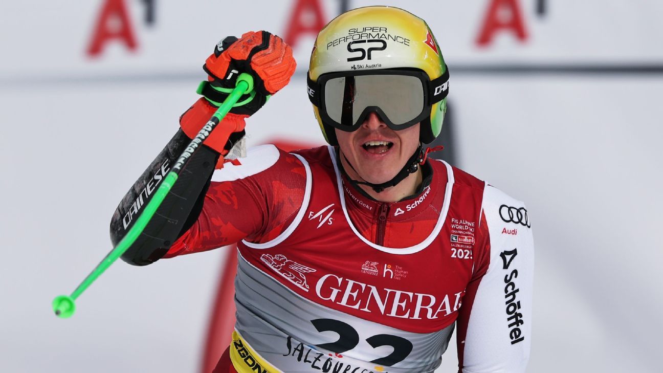 Raphael Haaser wins gold in men's giant slalom at Alpine worlds - ESPN