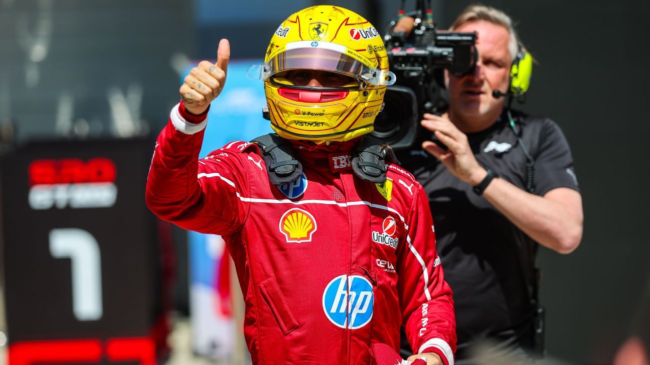 Lewis Hamilton gana su primera carrera como piloto Ferrari - ESPN