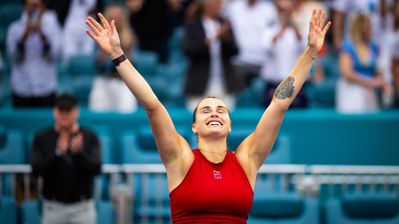 Aryna Sabalenka, reciente campeona en Miami, confesó los pasos a seguir en su carrera - ESPN