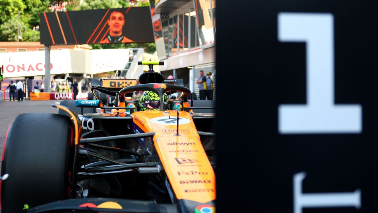 Lando Norris se queda con la pole y apaga la fiesta en Mónaco de Leclerc - ESPN