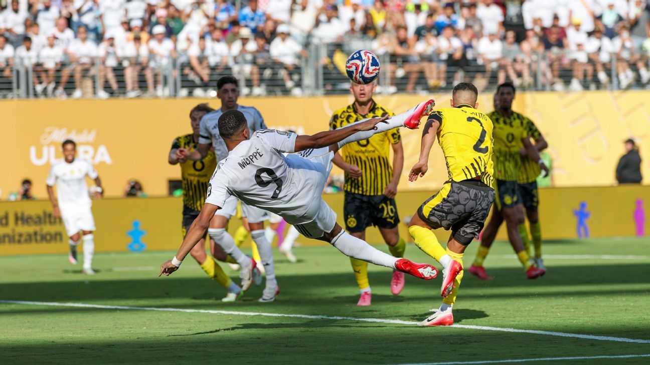 Video: Mbappé marcó un golazo de tijera en Real Madrid vs Borussia ...