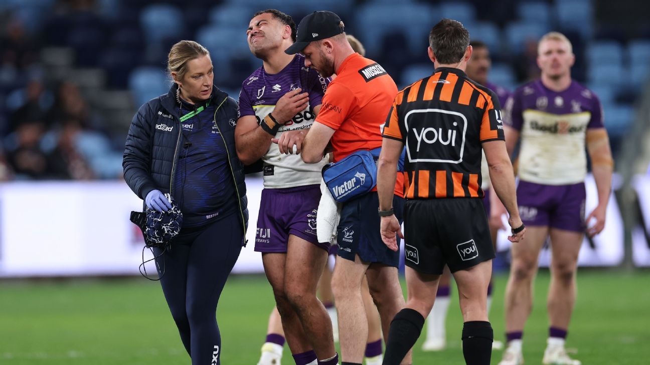 NRL: Storm learn fate on Hughes' battered shoulder - ESPN