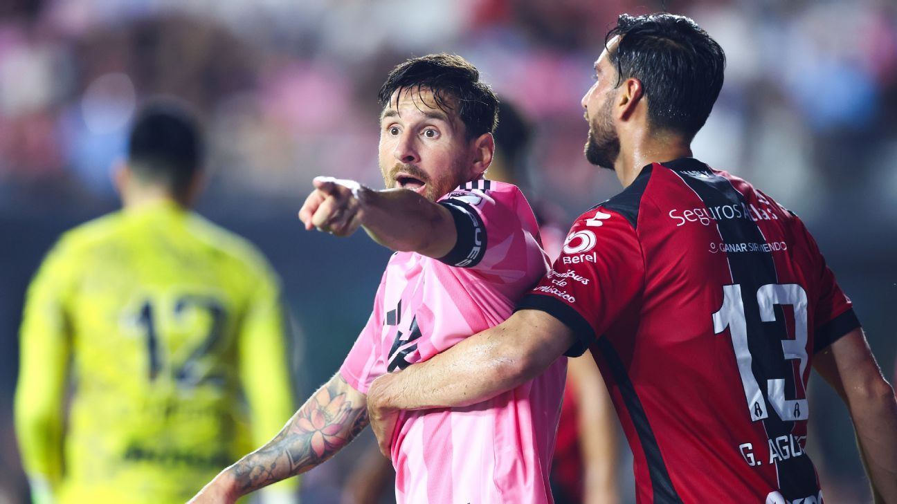 Messi cruciaal voor Inter Miami in Leagues Cup-duel met Atlas - ESPN
