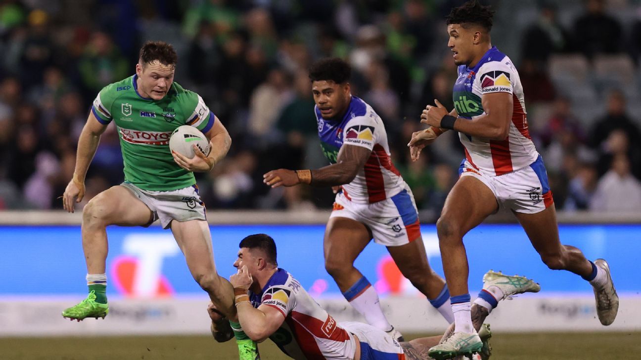 Raiders down Manly, surge back to top of NRL ladder - ESPN