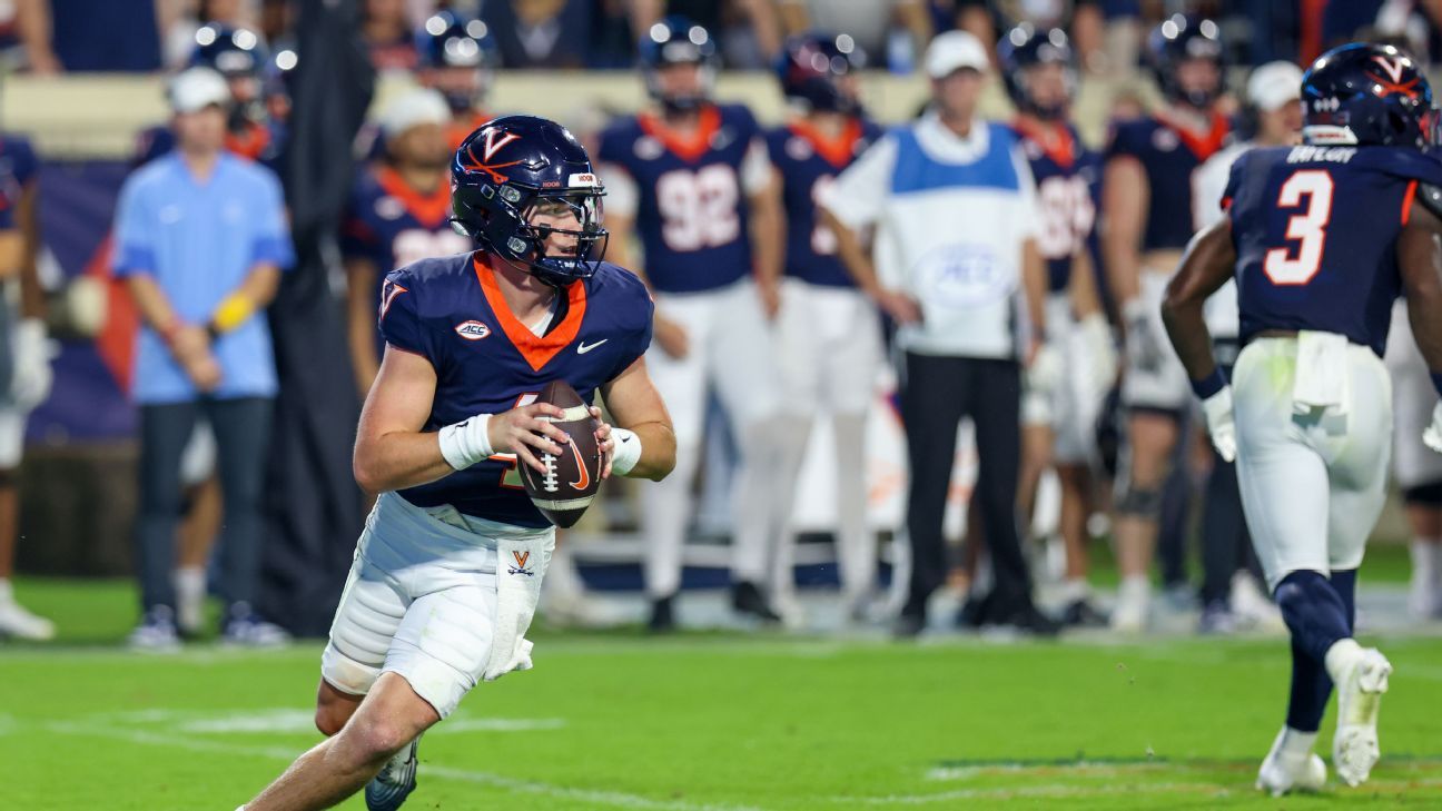 Virginia's Chandler Morris leaves early vs. Wake after hard hit - ESPN