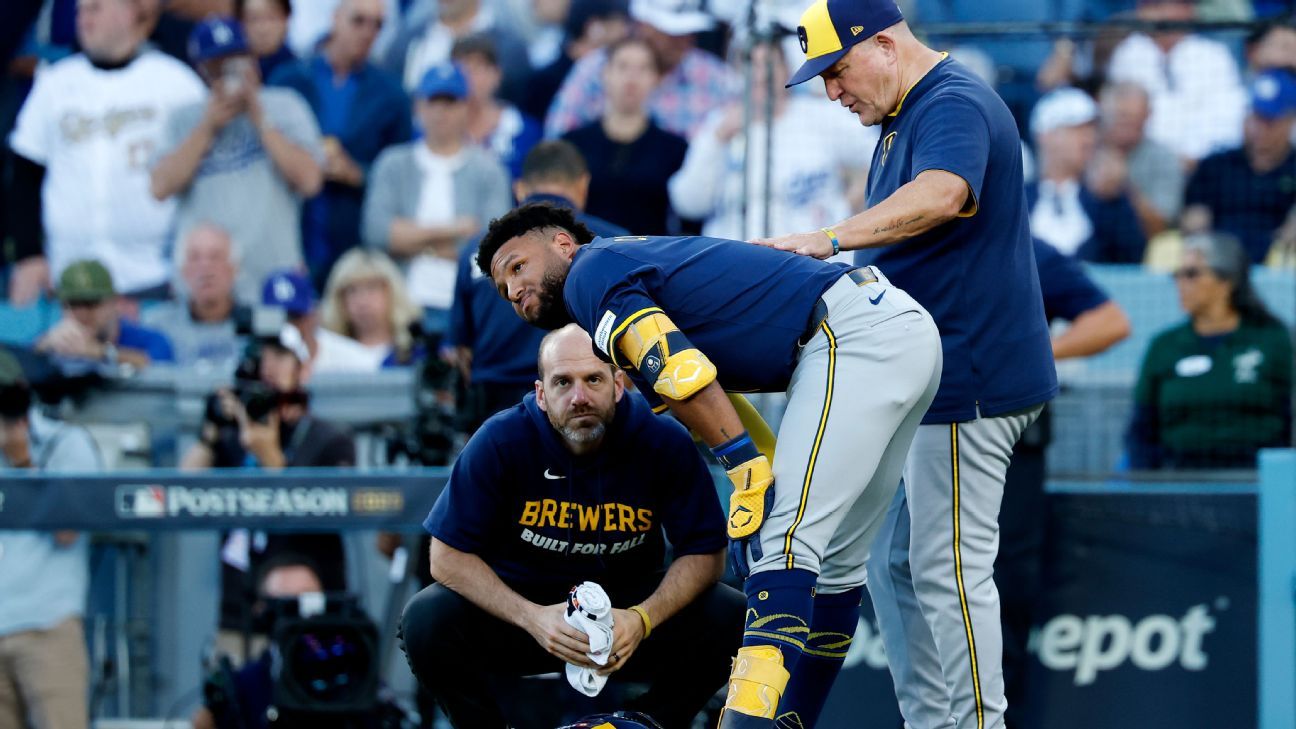 Jackson Chourio se lesiona y deja el J3 sin terminar turno al bat - ESPN