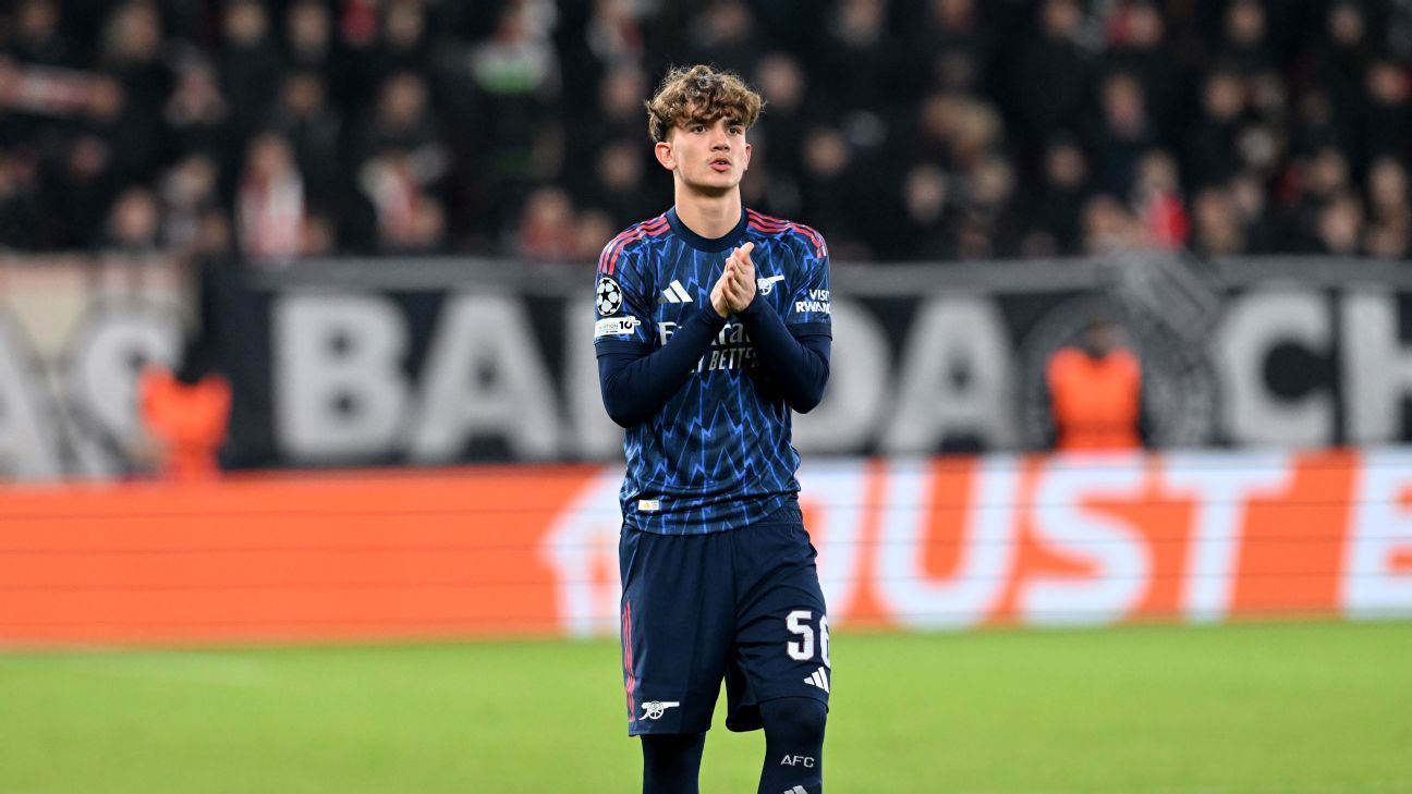 Jogador do Arsenal se torna o mais jovem a atuar na Champions League - ESPN