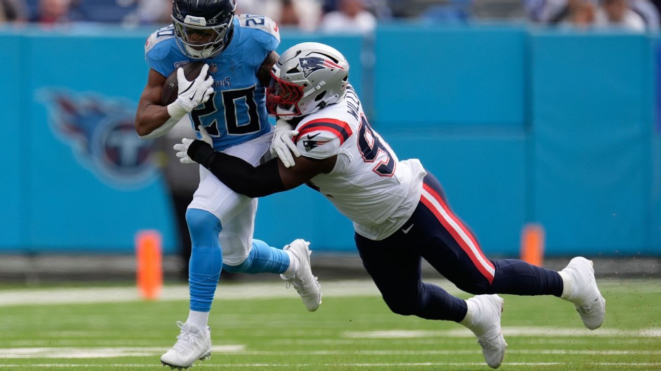 Milton Williams, Patriots, se perdería varias semanas - ESPN