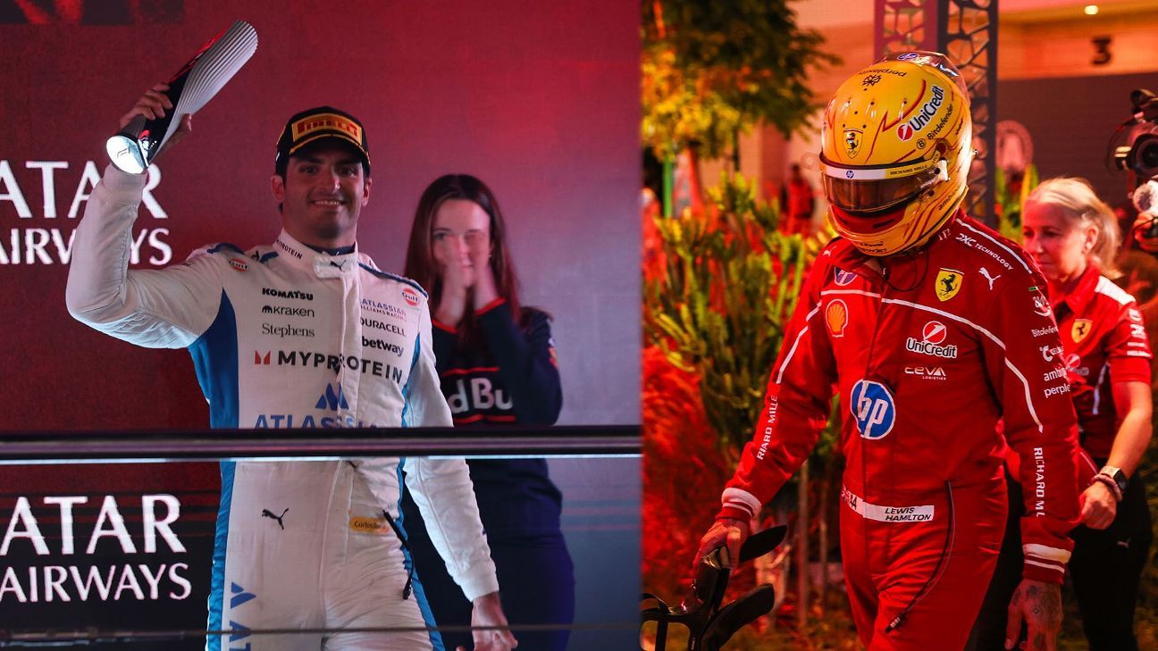 F1 2025: Carlos Sainz 2 vs Lewis Hamilton 0 tras Qatar - ESPN