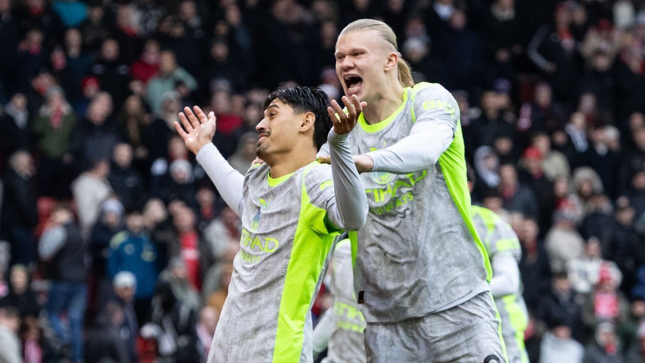 Manchester City bate o Nottingham Forest no finalzinho e pressiona o ...