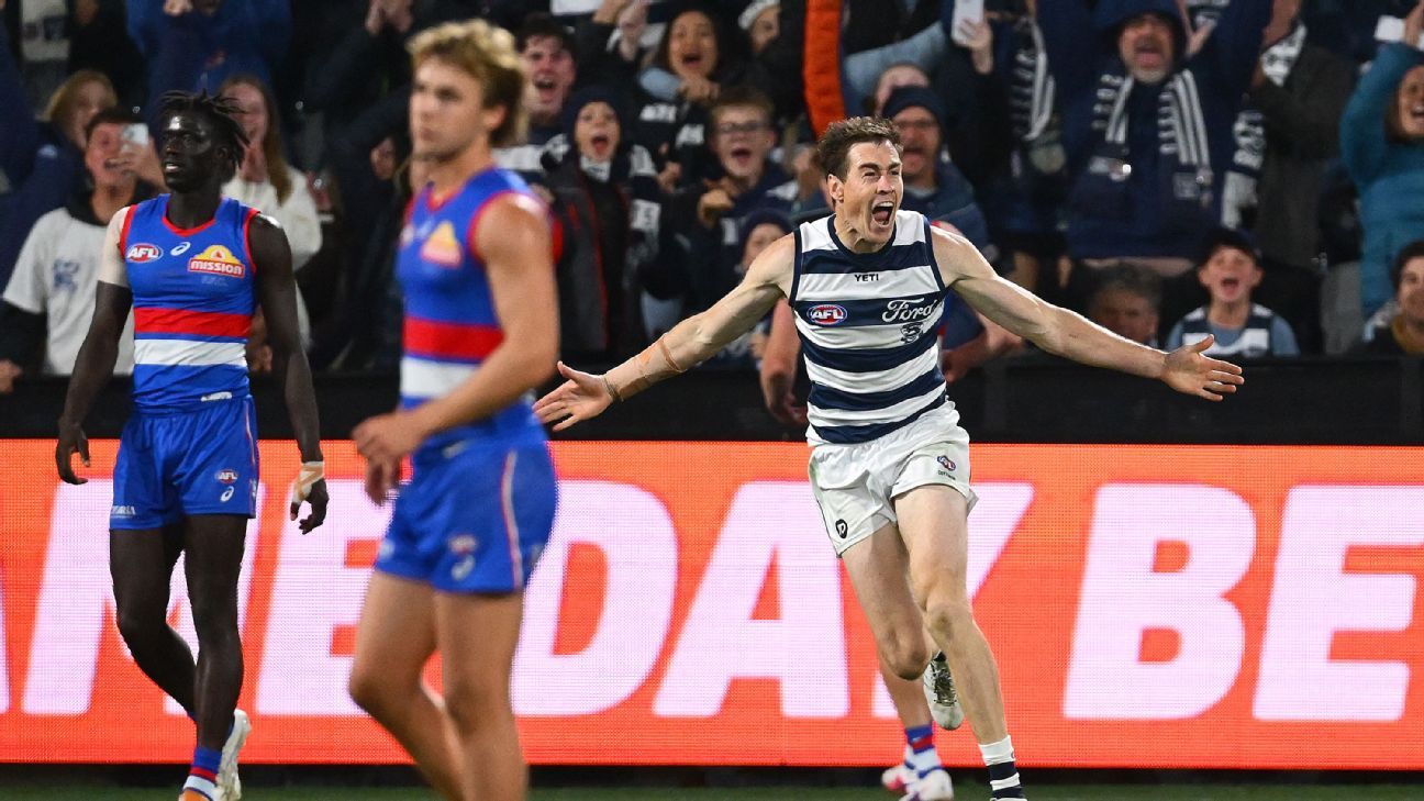 'He was on': Cats star Cameron matches Ablett in 32-year landmark - ESPN