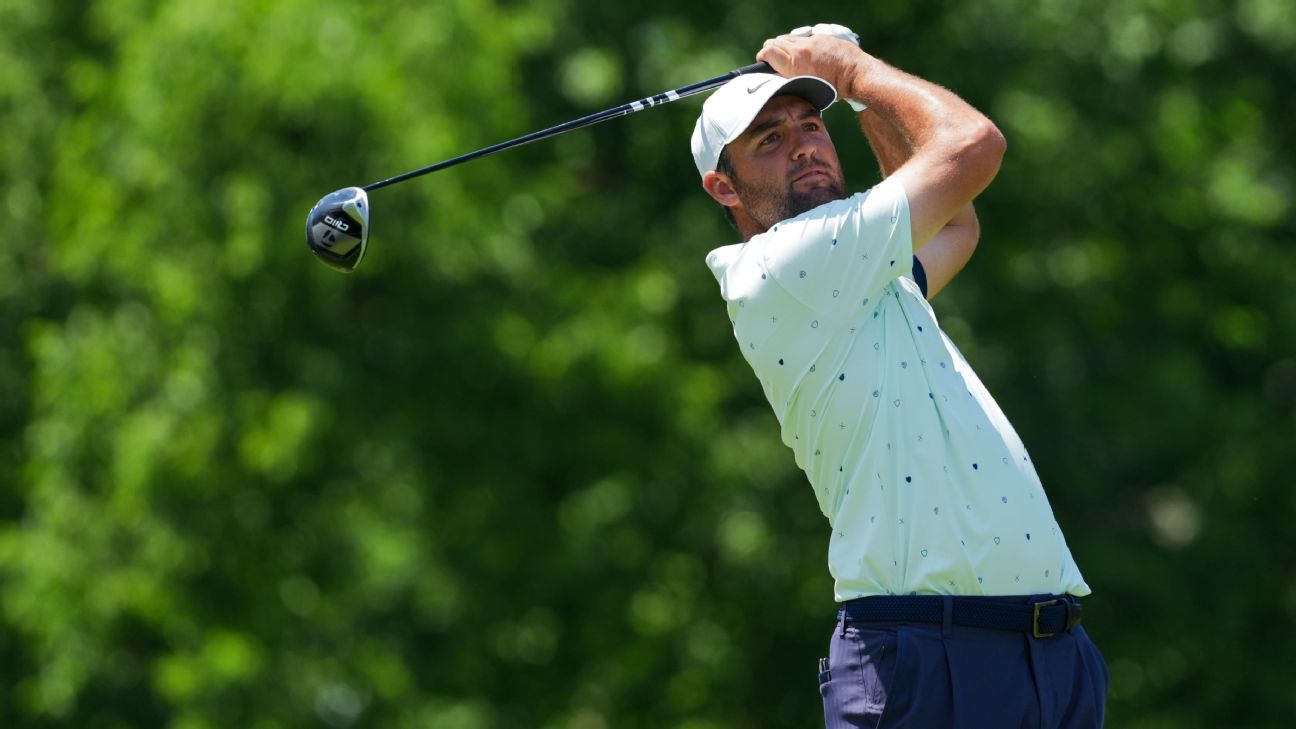 Struggling Scottie Scheffler salvages 72 at Memorial - ESPN